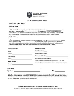 Fillable Online ACH Authorization Form Trustntm Fax Email Print