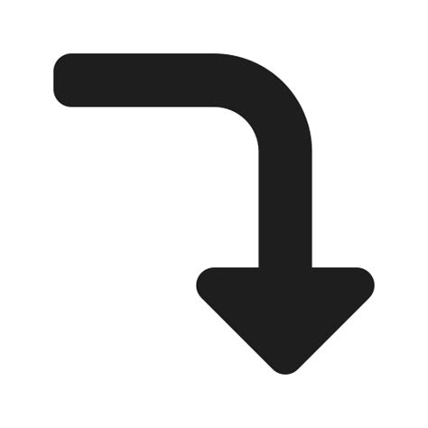 Flecha Girar Hacia Abajo A La Derecha Iconos Gratis De Flechas