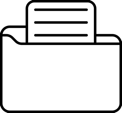 Data Folder Icon In Black Line Art Vector Art At Vecteezy