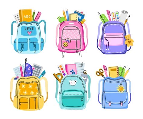 Dibujos Animados Para Ni Os Mochilas Y Tiles Escolares Coloridos