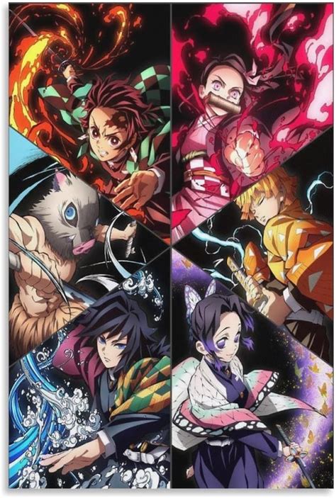 Hit Póster de anime Demon Slayer Kimetsu No Yaiba decoración de