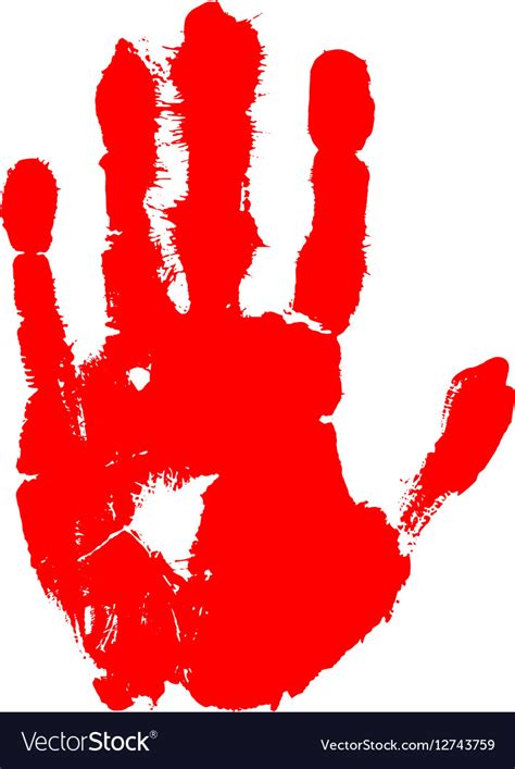 Red Hand Print Clip Art