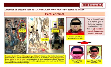 Cae El Zule presunto líder criminal que fue escolta de El Pez y El Fresa