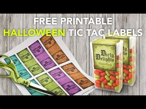 Free Printable Halloween Tic Tac Labels Freebie Youtube