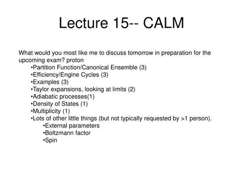 ppt lecture 15 calm powerpoint presentation free download id 4427603