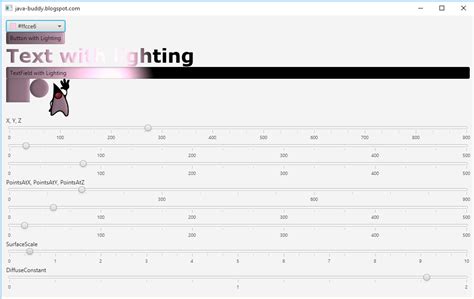 Java Buddy JavaFX Lighting Effect Of Light Spot