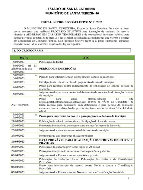 Preenchível Disponível Prefeitura Municipal de Santa Terezinha SC