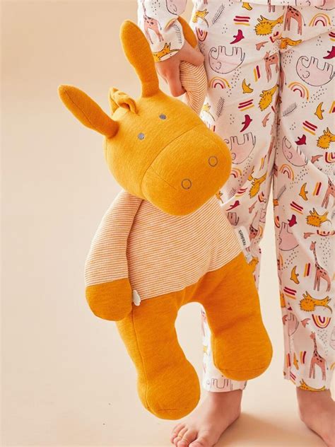 Peluche Coton Bio Cm Paco Ocre Jaune Kiabi