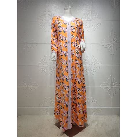 Ramadan femmes musulmanes Robe fleur Eid Mubarak Abaya dubaï caftan