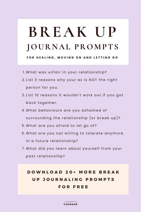How To Heal From A Break Up 34 Break Up Journal Prompts You Need To