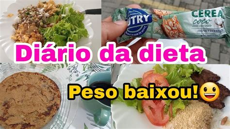 Diário da diata Reeducação alimentar Pesagem Semana de jejum