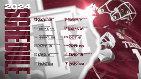 Texas A M Football Schedule