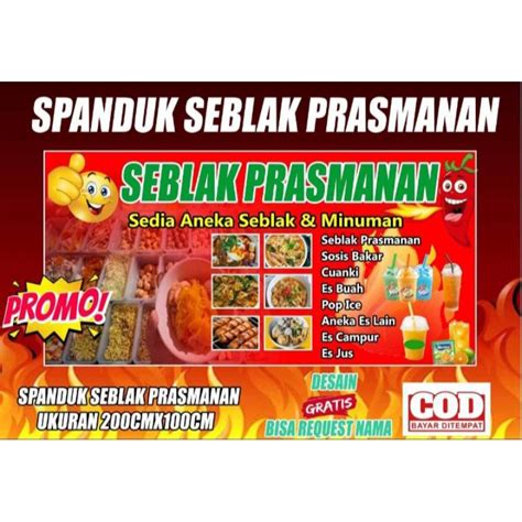 Jual Spanduk Banner Seblak Prasmanan Warung Seblak Warung Makanan