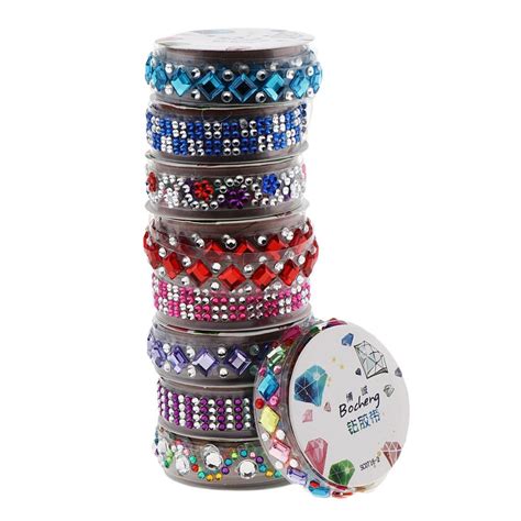 Six Packs Bulk Lots Self Adhesive Rhinestone Sticker Bling Craft Jewels