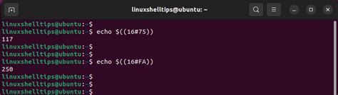 how to convert hexadecimal to decimal numbers in linux