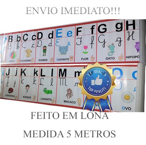 Banner Alfabeto Faixa 4 Formas Feito Em Lona R 95 00 Em Mercado Livre