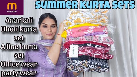 Meesho Summer Kurti Kurta Set Haul Starting Affordable