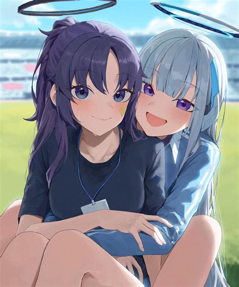 Yuuka Noa And Yuuka Blue Archive Drawn By Tai Saka Danbooru