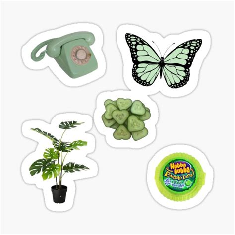 Green Aesthetic Pack Sticker For Sale By Izziraine Redbubble