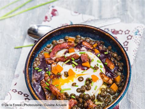 Œuf meurette aux lentilles recette sur Cuisine Actuelle