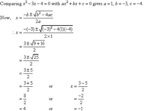 Solve Equation Using Quadratic Formula Greyfity