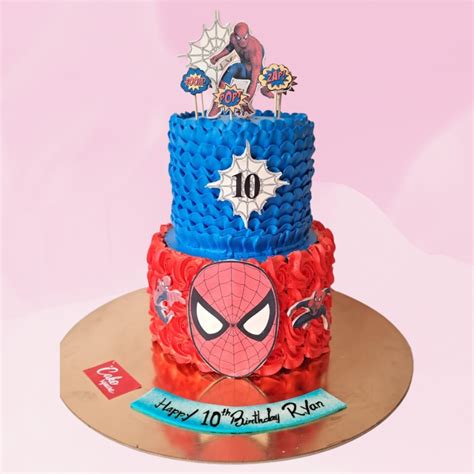 2 Tier Spiderman 3 Kg Cream Cake Birthday Cakes In Chennai Online