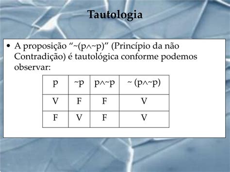 PPT Tautologia Contradição e Contingência PowerPoint Presentation