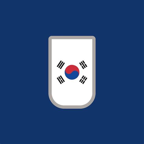 Ilustração do modelo de bandeira da coreia do sul Vetor Premium