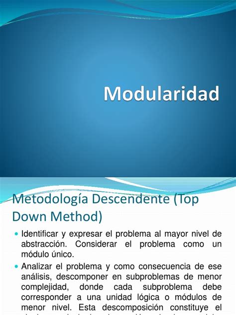modularidad pdf programa de computadora programación