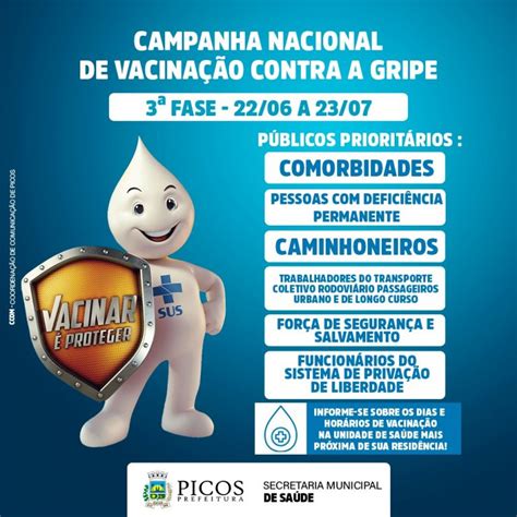 PREFEITURA DE PICOS Campanha de vacinação contra a gripe tem