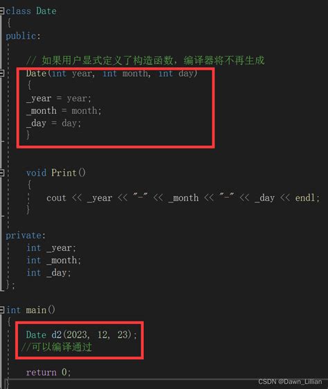 【c 】类和对象之构造函数和析构函数 csdn博客