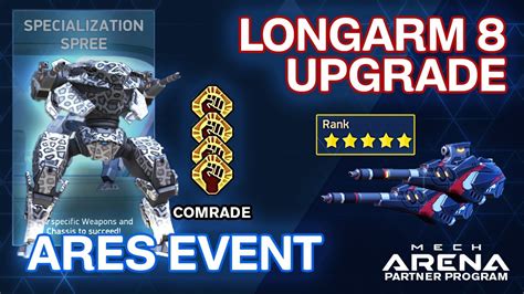 Ares Event Longarm 8 Rank 5 Upgrade Mech Arena Robot Showdown