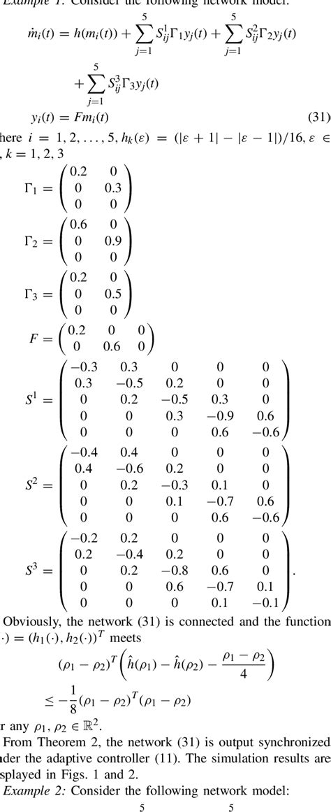 figure 3 from output synchronization of complex dynamical networks with multiple output or