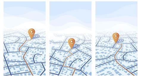 Navegacion Gps Vista Desde Arriba De Los Edificios Del Mapa Vista