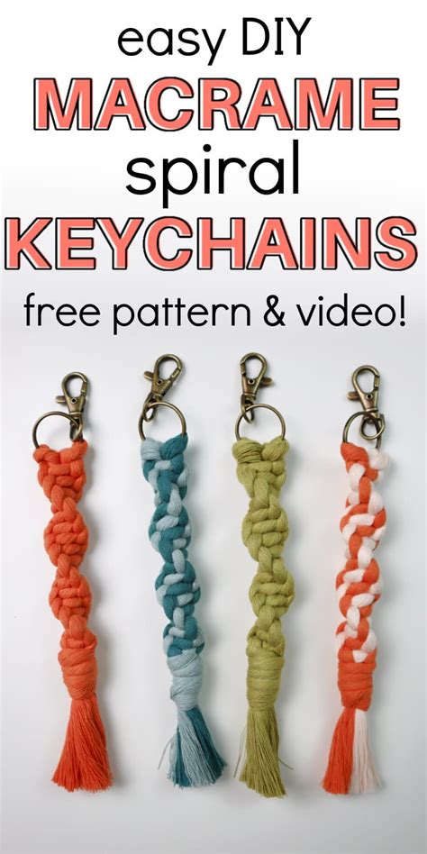Easy Diy Spiral Macrame Keychain Free Pattern Marching North