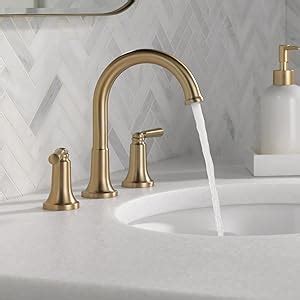 Delta Faucet Saylor Gold Widespread Bathroom Faucet 3 Hole Gold