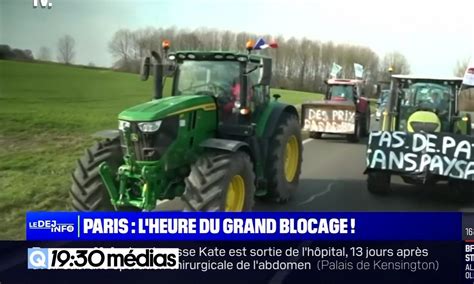 19h30 Médias les agriculteurs en colère arrivent en Île de France