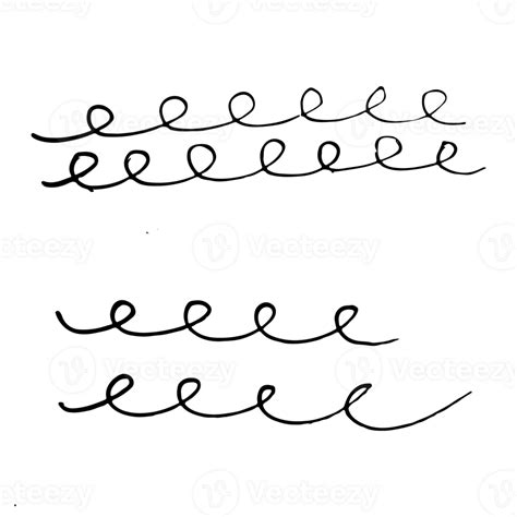 Squiggly Line Art Hand Drawn Style 28557543 PNG
