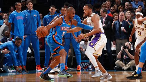 Los Angeles Lakers Vs Oklahoma City Thunder Jan 11 2020 Game Summary