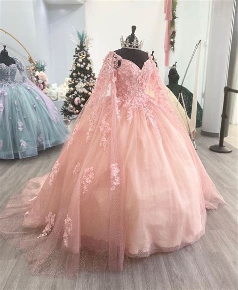 Light Pink Quince Dress Rose Gold Quince Dresses Butterfly Quince