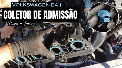Como tirar coletor de admissão motor Ea111 troca do diafragma e anel de