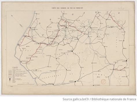 Carte Des Chemins De Fer Du Nord Est Gallica