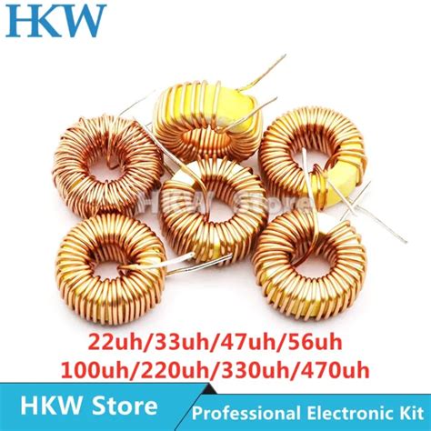 5pcs Toroid Inductor 3A Winding Magnetic Inductance 22uH 33uH 47uH