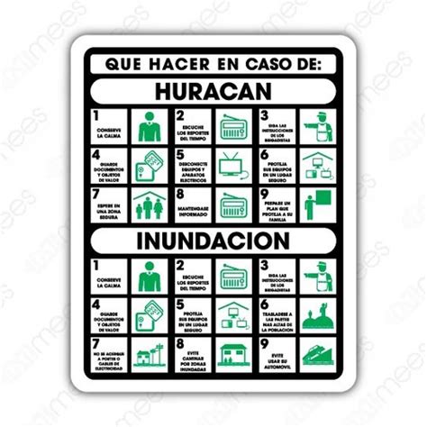 Señalamiento Huracán E Inundaciones 30x40 Seguridad Meses sin intereses