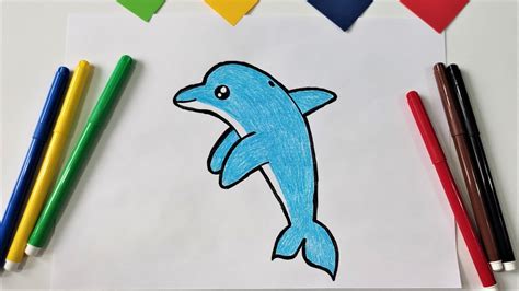 Cómo dibujar un delfín dibujo fácil YouTube