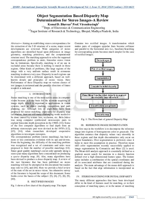 pdf object segmentation based disparity map determination for stereo images a review ijsrd