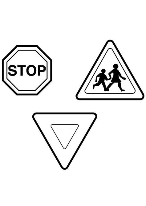 Coloriage panneau de signalisation Coloriages Gratuits à Imprimer