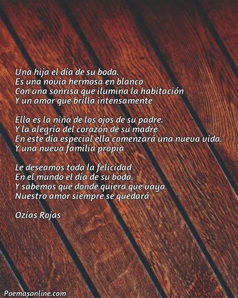 5 Mejores Poemas Para Una Hija En Su Boda Poemas Online