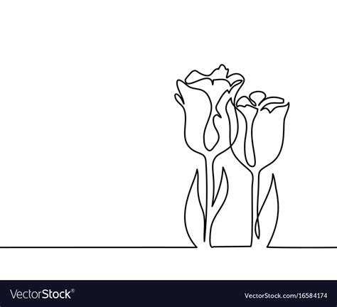 Drawing Of Beautiful Flower Royalty Free Vector Image
