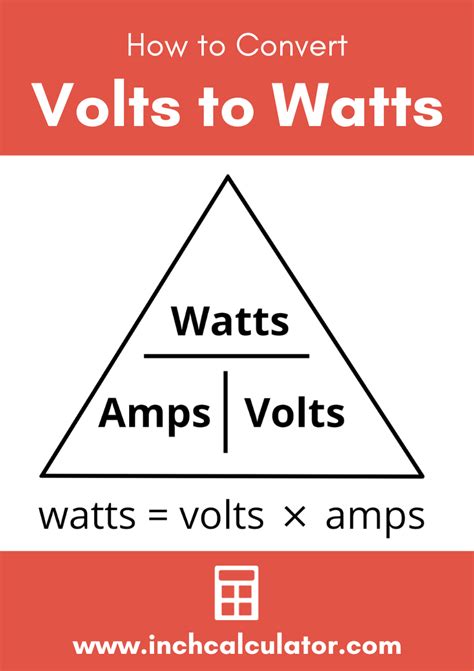 Volts To Watts Electrical Conversion Calculator Inch Calculator